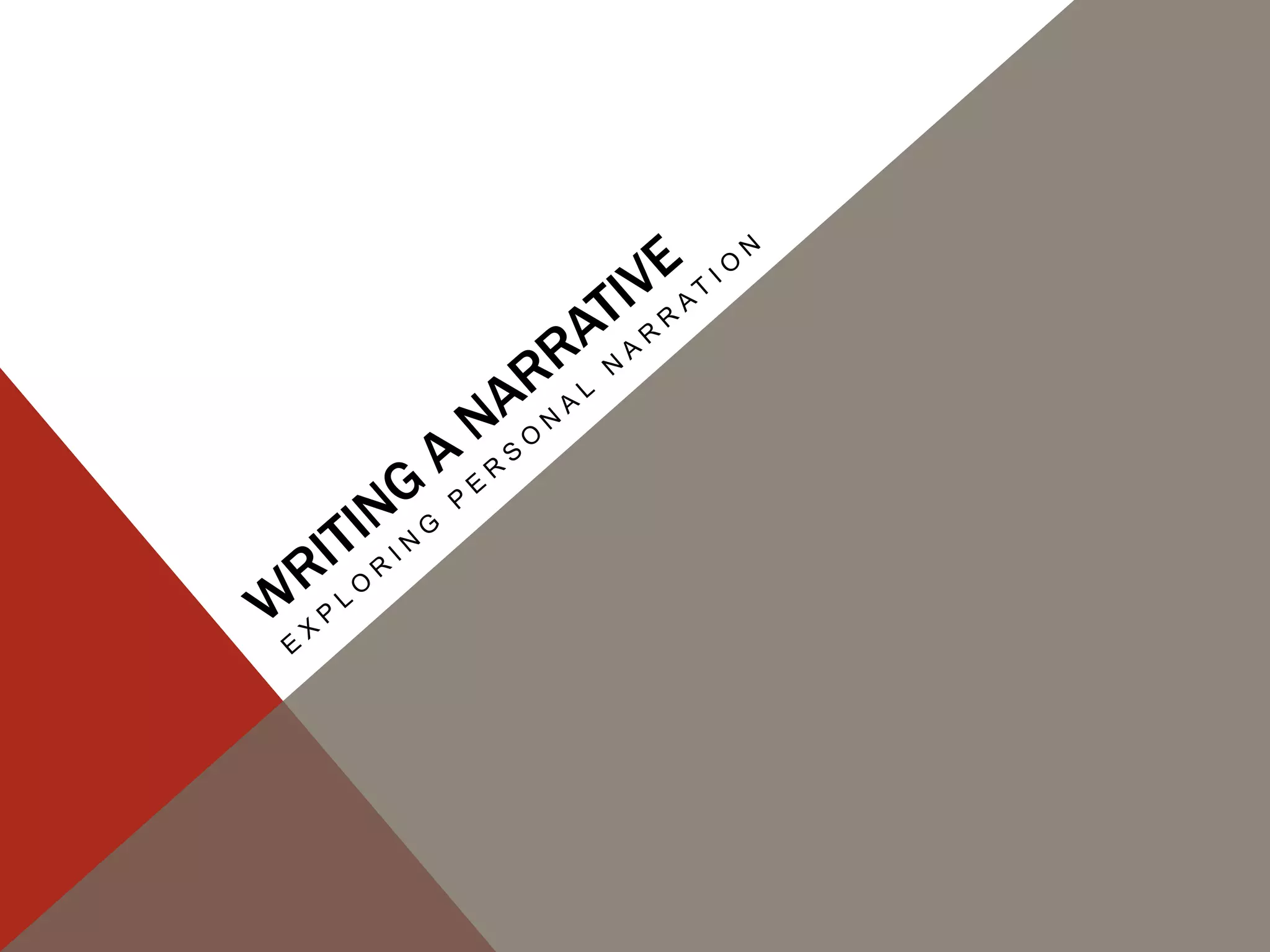 Writing a narrative | PPTX