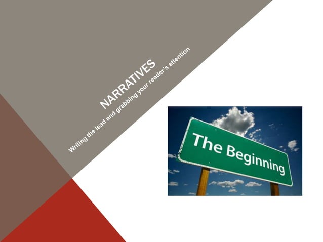 Writing a narrative | PPTX | Screenwriting | Content Production