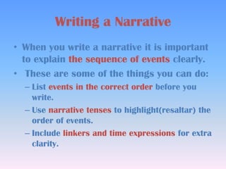 Writing a narrative | PPT