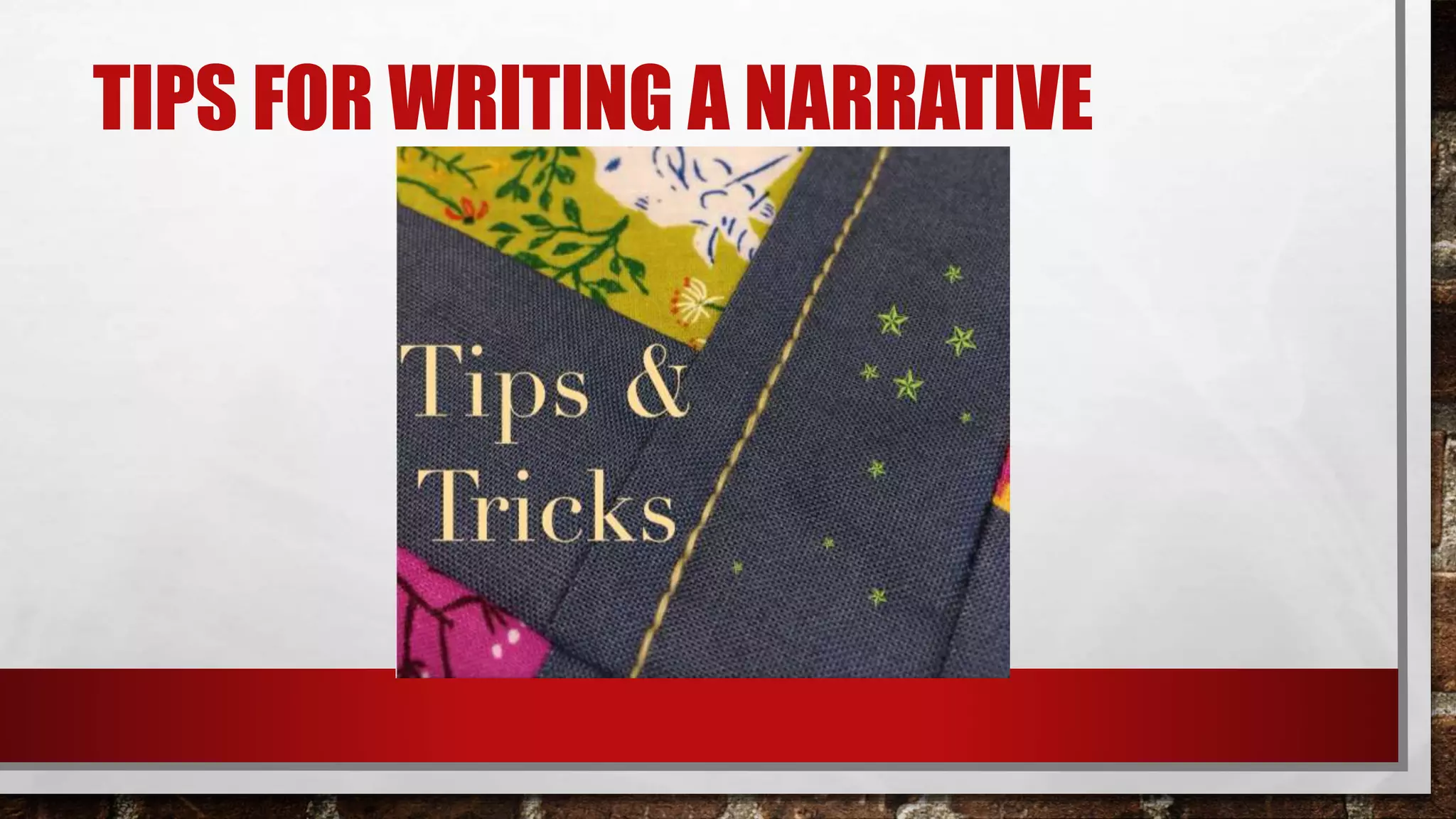 Writing a narrative | PPT