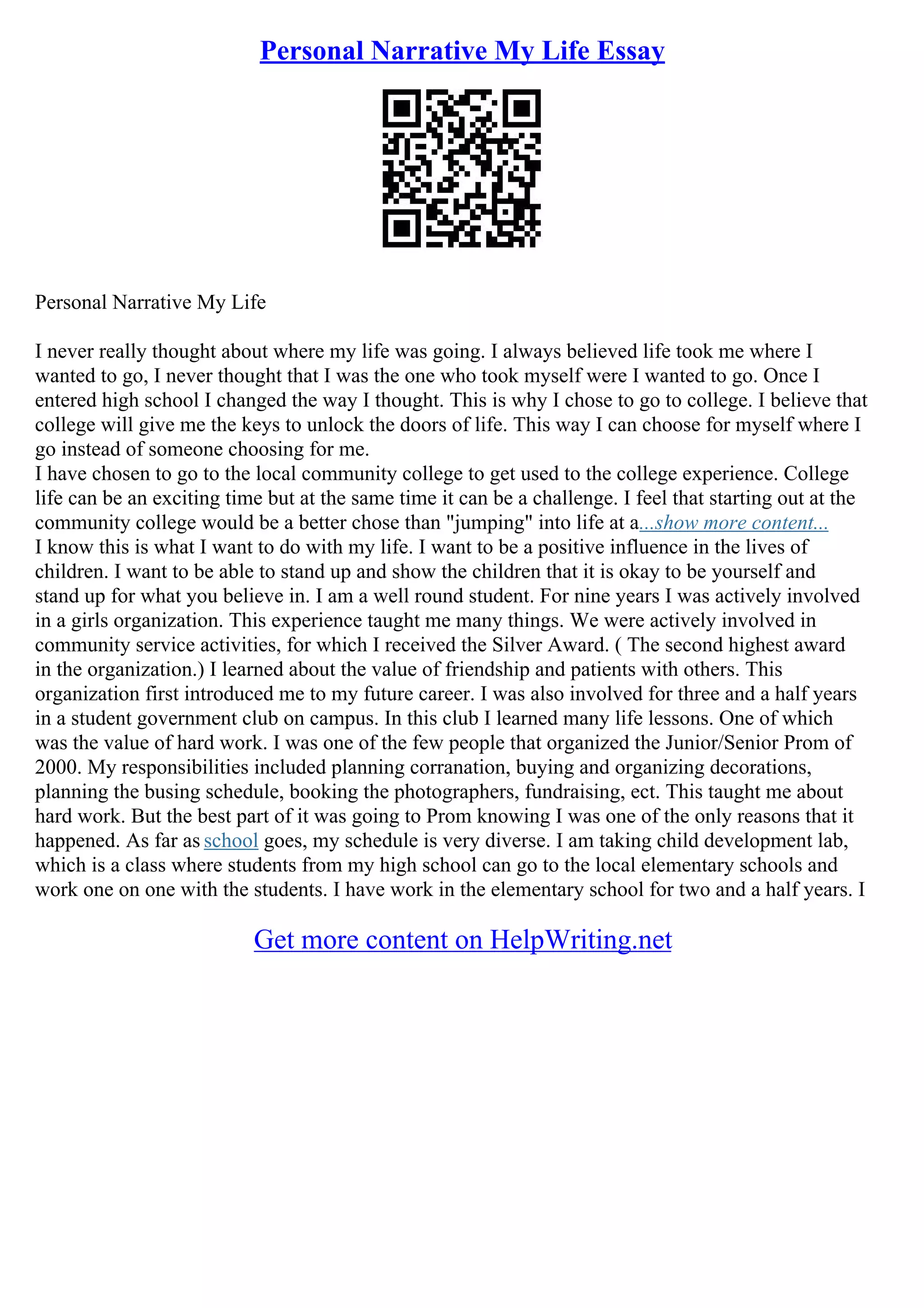 writing a narrative essay about yourself.pdfWriting A Narrative Essay ...