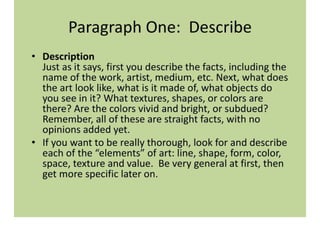 Writing An Art Critique | PDF