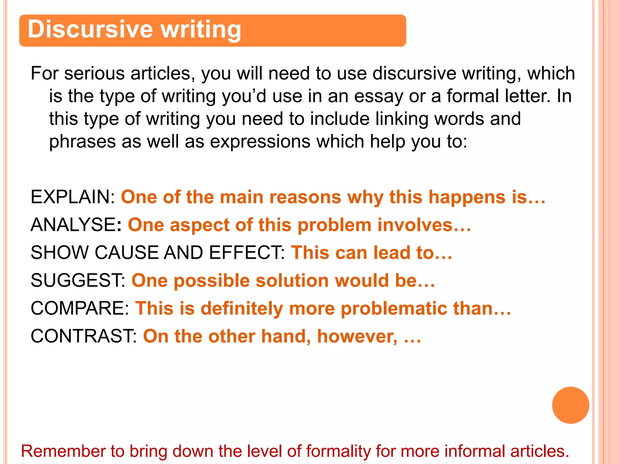 Writing an article C1 | PPTX
