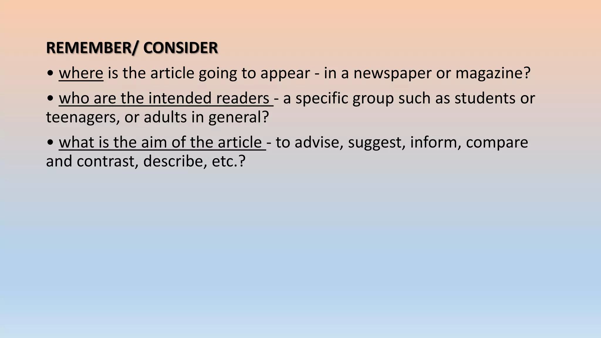 Writing an ARTICLE.ppt