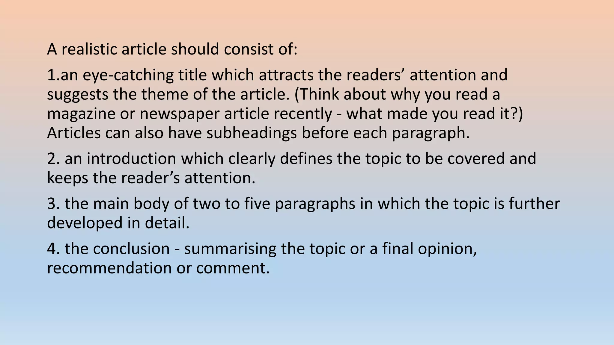 Writing an ARTICLE.ppt