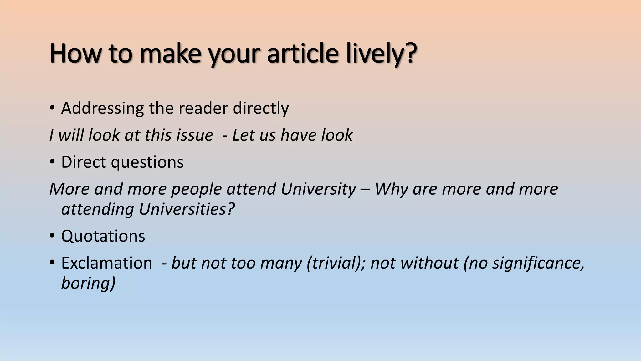 Writing an ARTICLE.ppt