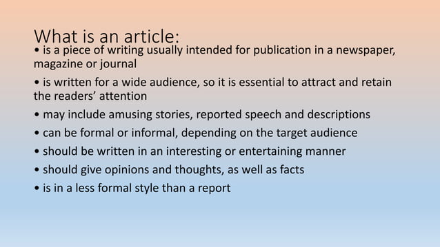 Writing an ARTICLE.ppt
