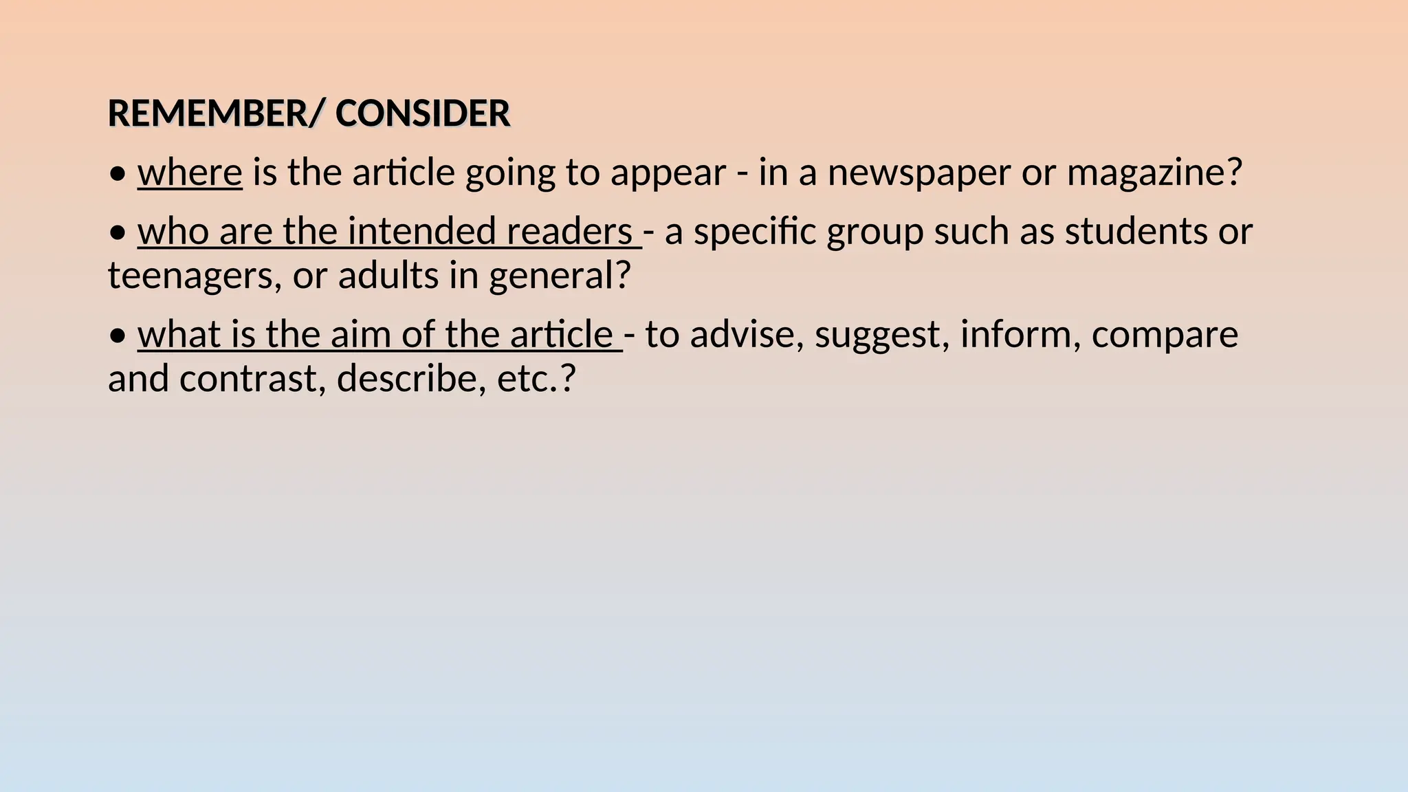 Writing an ARTICLE guide and helps .ppt