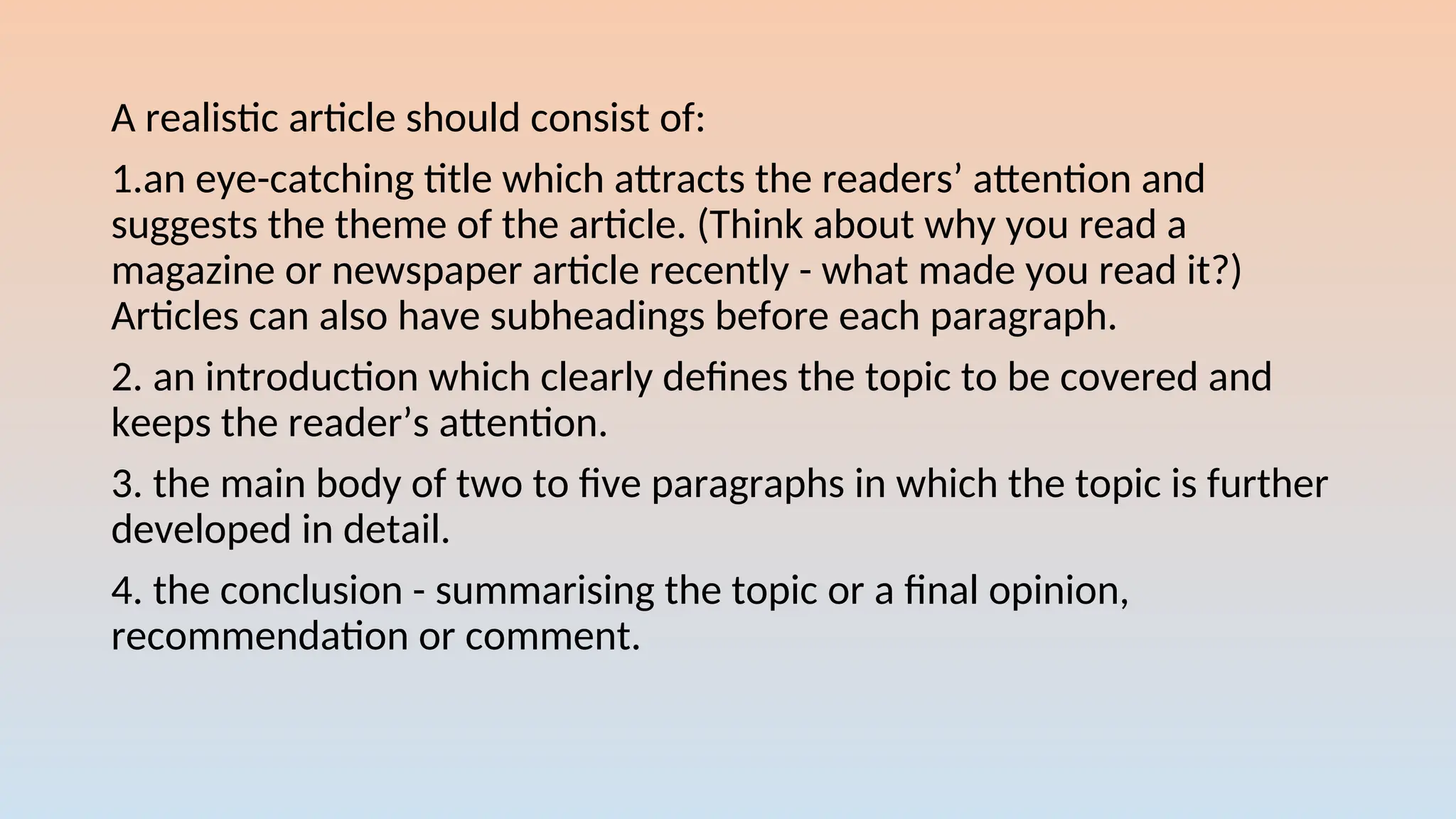 Writing an ARTICLE guide and helps .ppt
