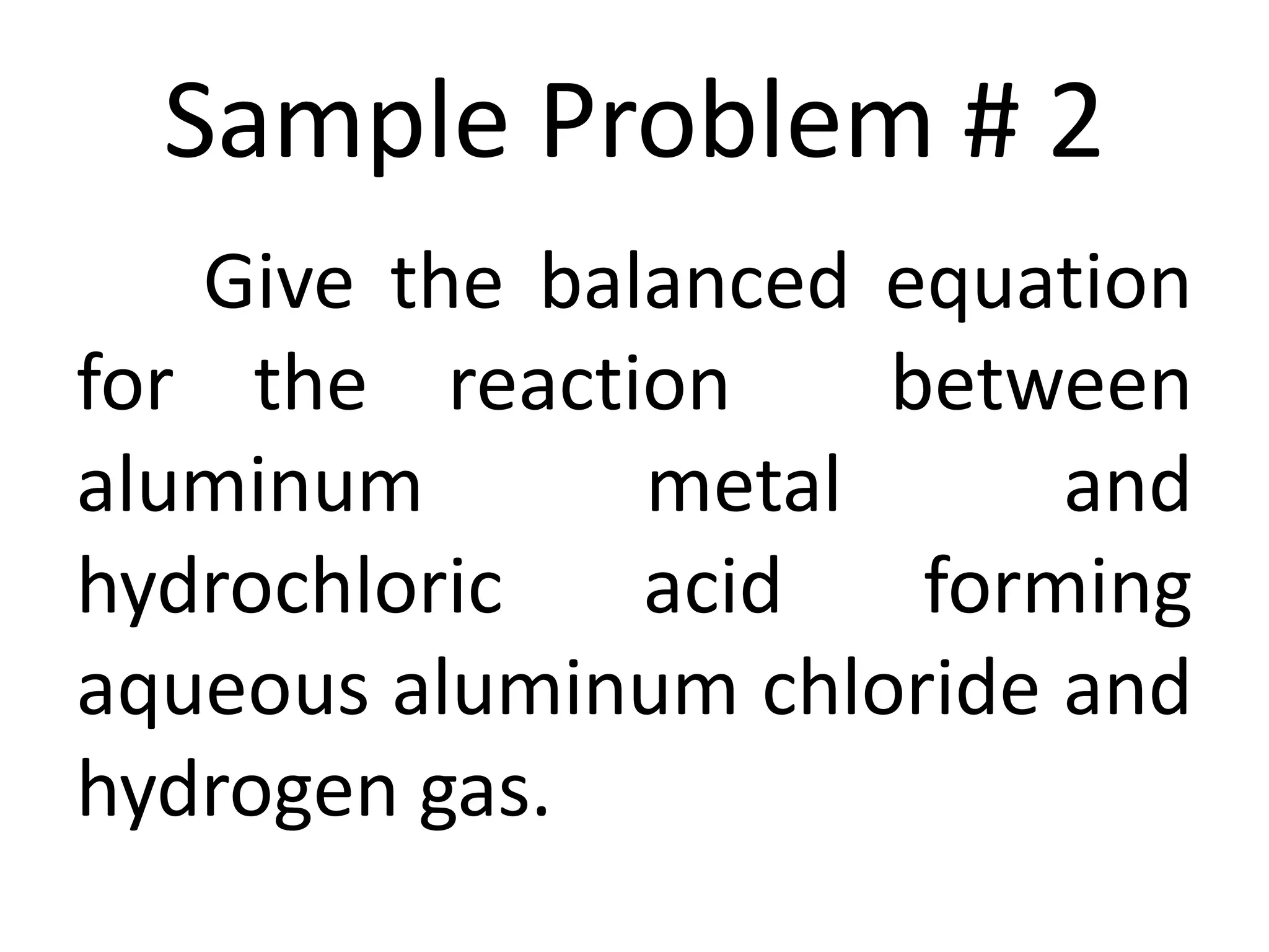 Writing and balancing chemical reactions | PPT