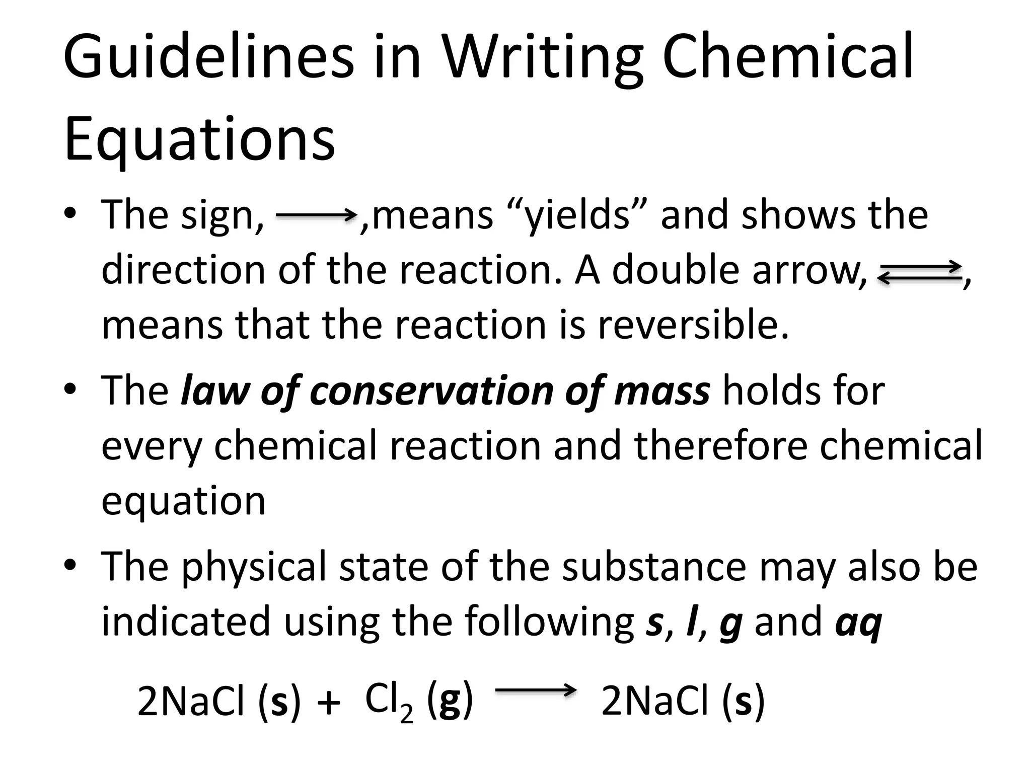 Writing and balancing chemical reactions | PPT