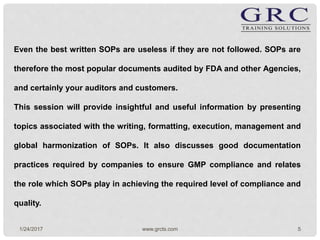 Writing and enforcing effective so ps | PPTX