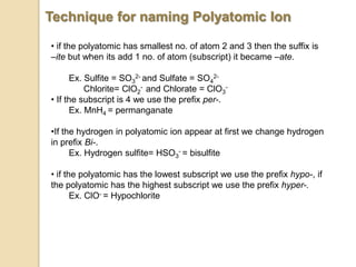 Writing and Naming formula | PPTX