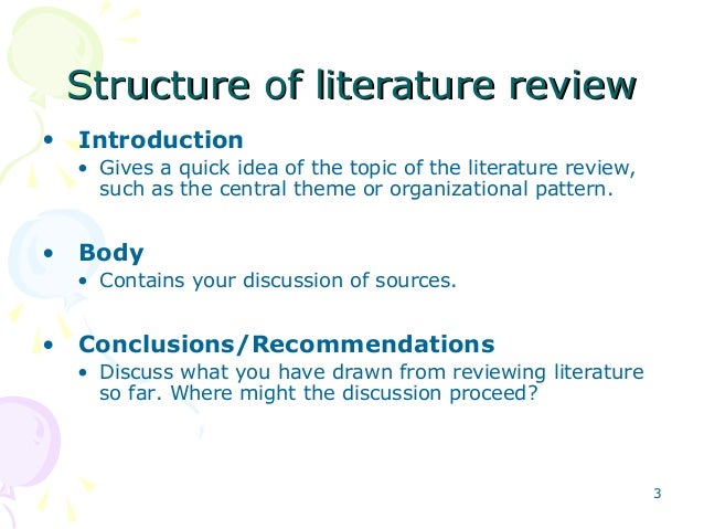 Writing and presenting literature review