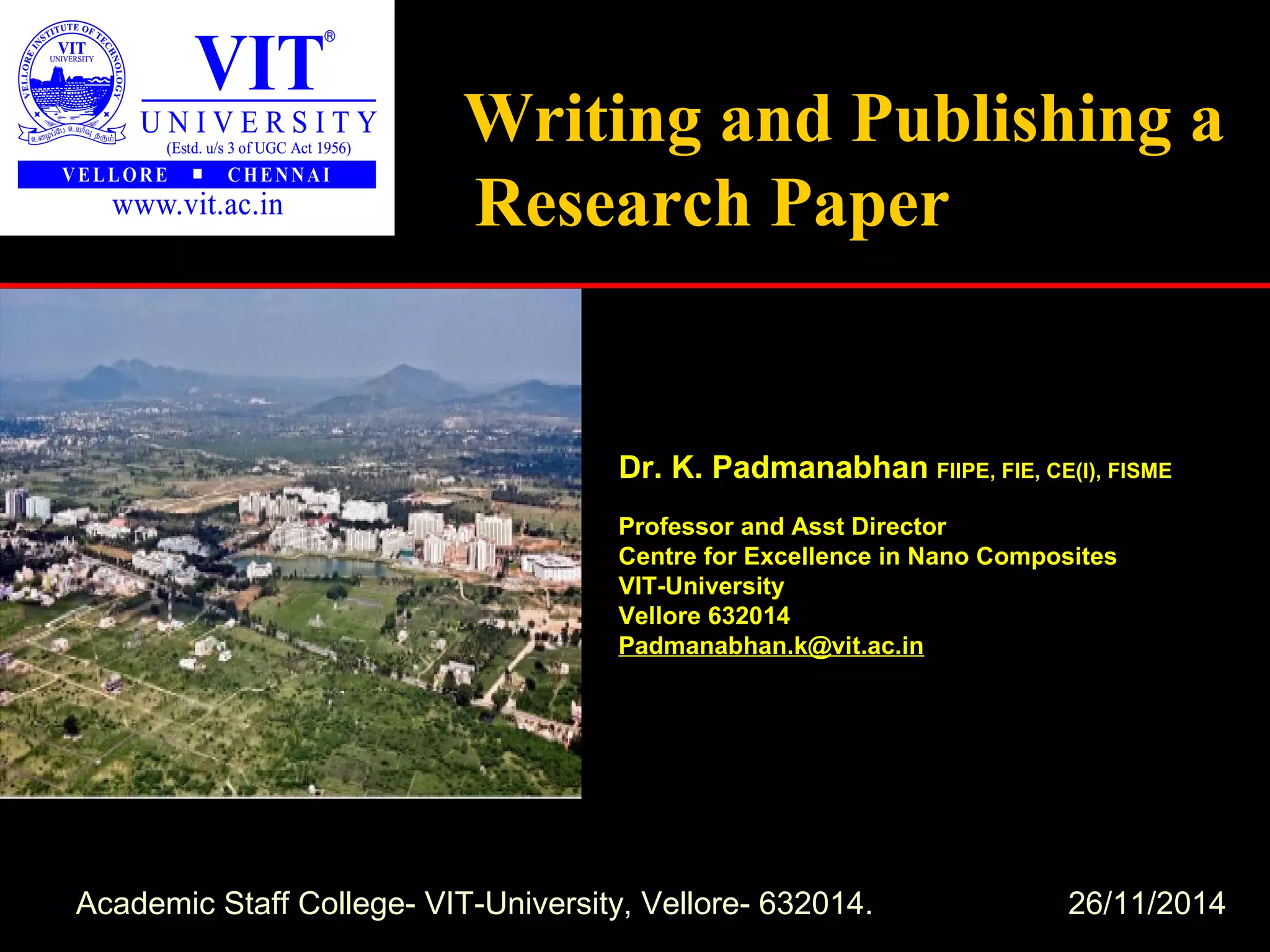 Writing and Publishing a Research Paper | PPT