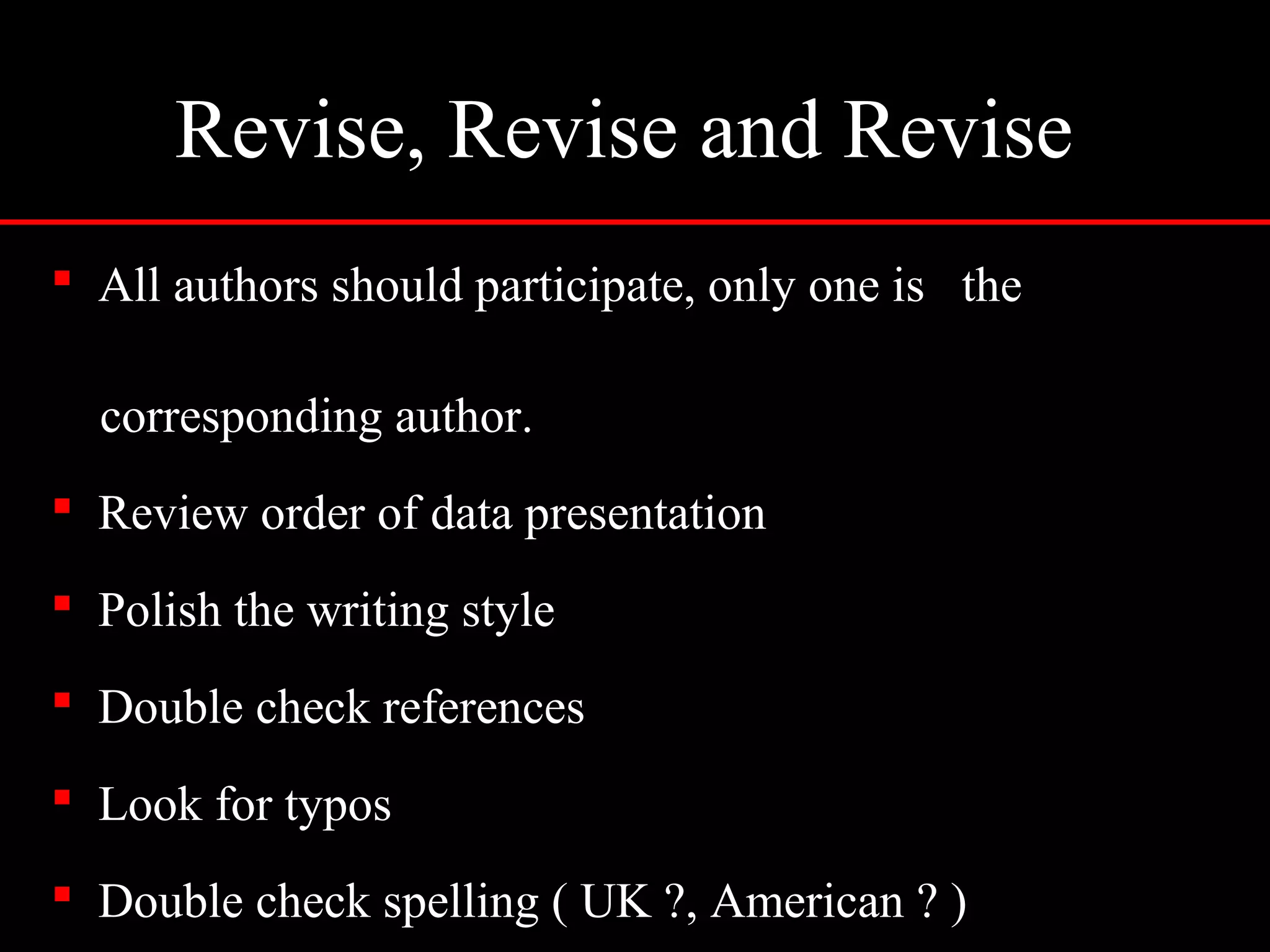 Writing and Publishing a Research Paper | PPT