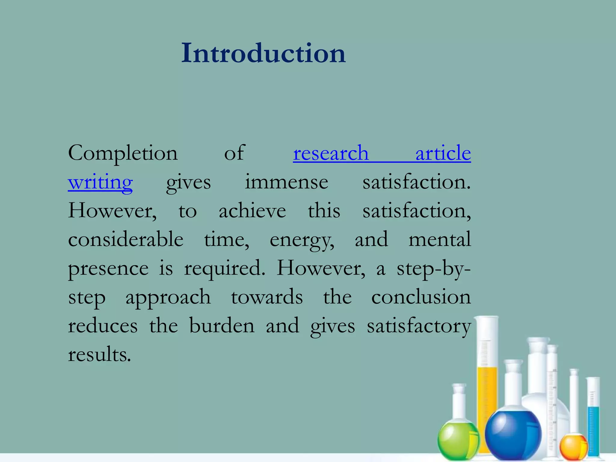 Writing and publishing scientific research article | PPTX