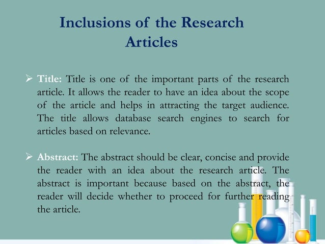 Writing and publishing scientific research article | PPTX