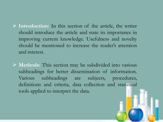 Writing and publishing scientific research article | PPTX
