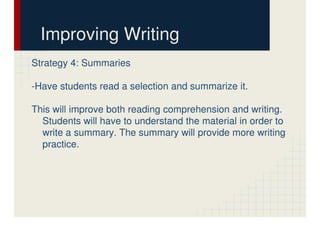 Writing And Reading Comprehension | PDF