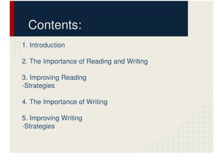 Writing And Reading Comprehension | PDF