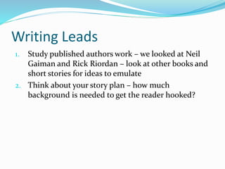 Writing and revising your lead | PPTX