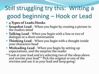 Writing and revising your lead | PPTX