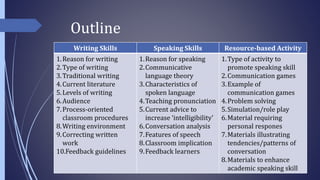 Writing and speaking skill | PPT