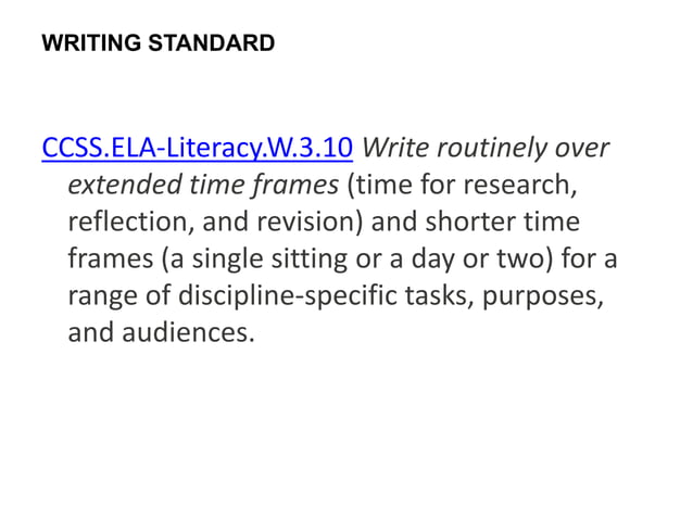 Writing and the common core | PPT