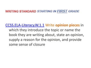 Writing and the common core | PPT