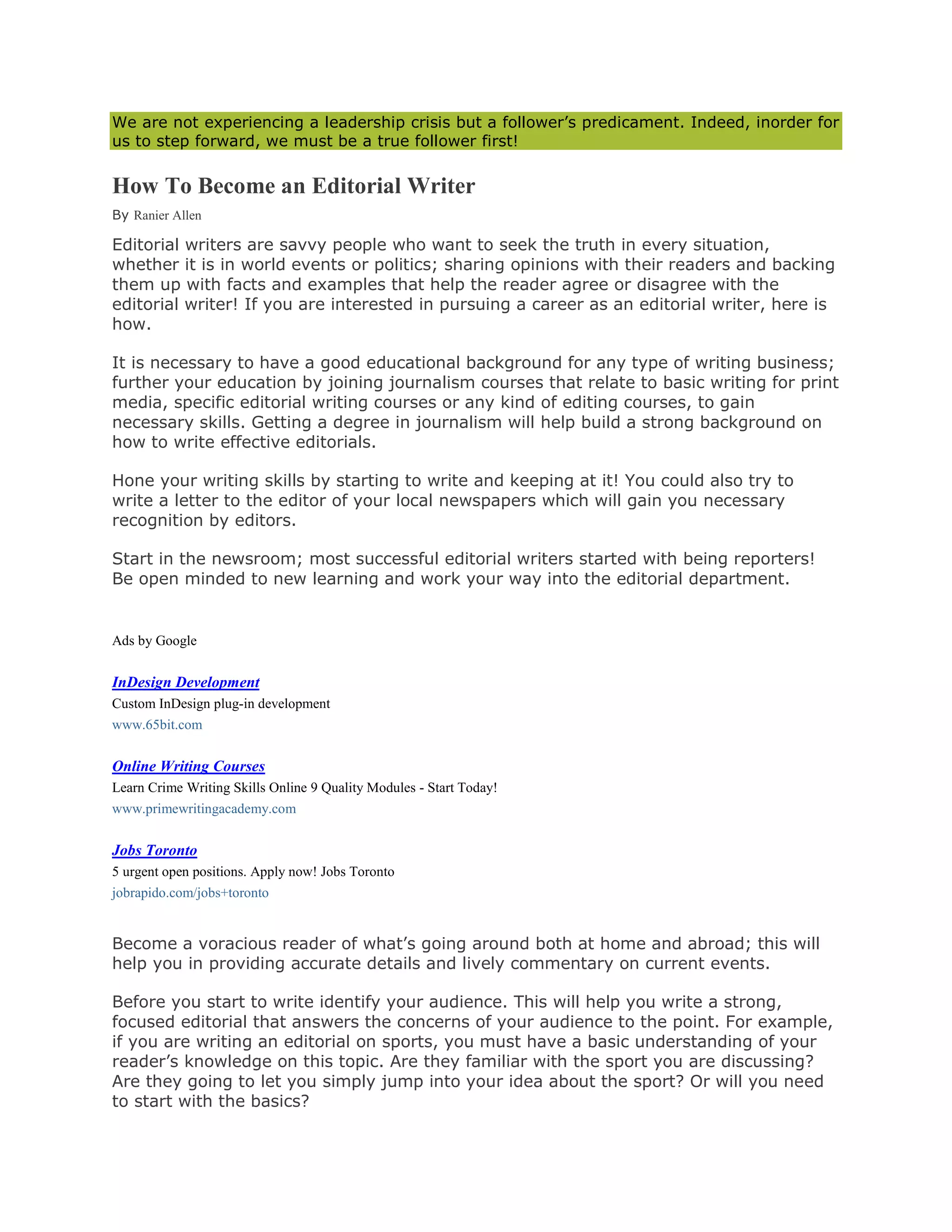 Writing an editorial | DOCX