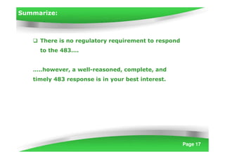 Writing an Effective 483 response | PDF