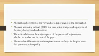 Writing an effective abstract | PPT