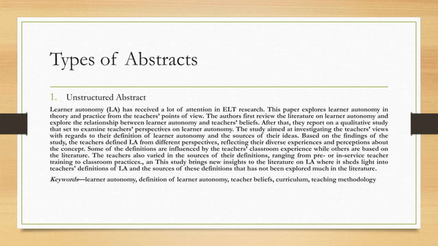 Writing an effective abstract | PPT