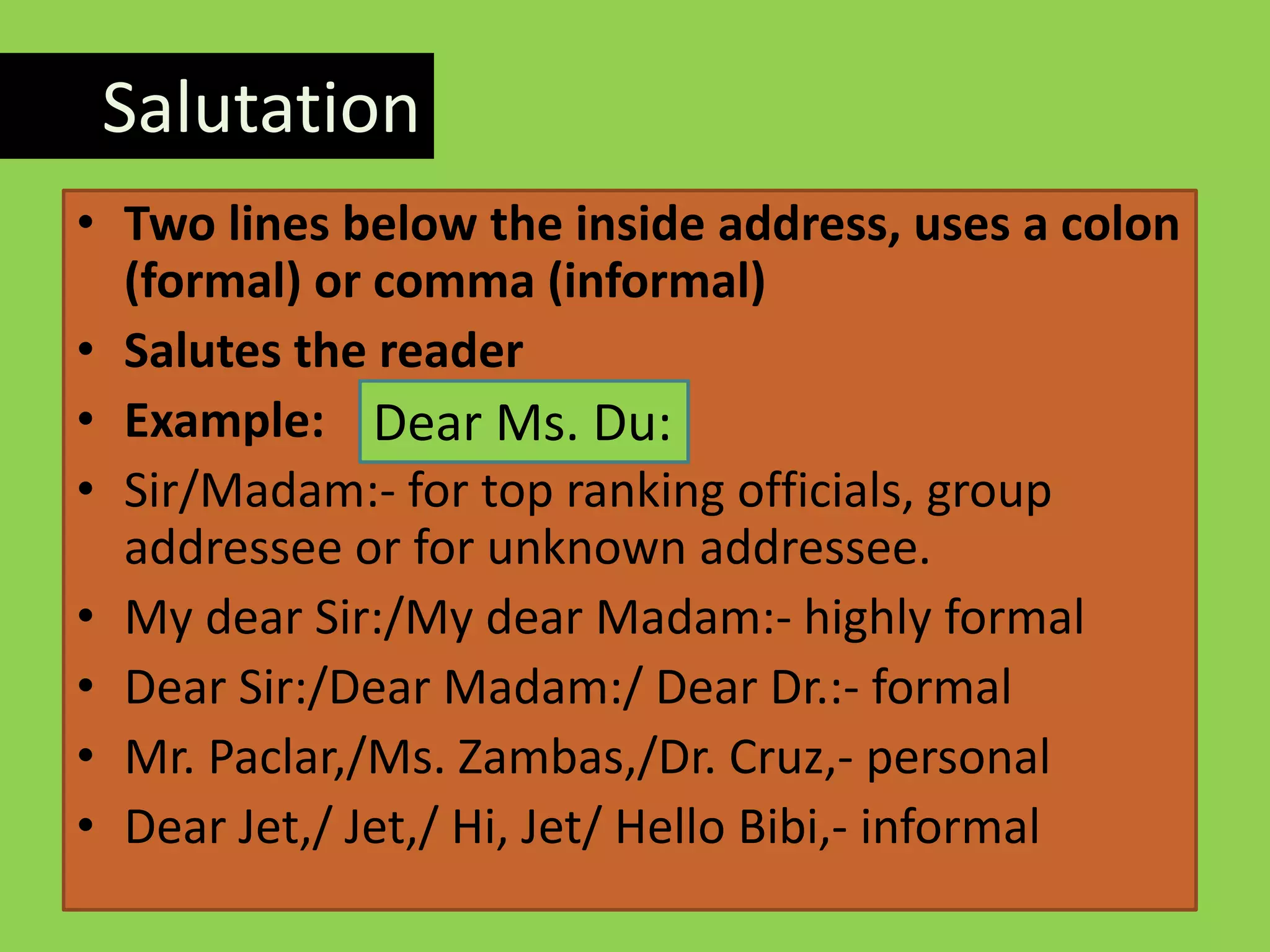 Writing an effective application letter | PPTX