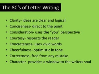 Writing an effective application letter | PPTX