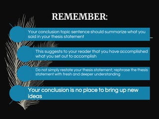 Writing an effective conclusion | PPTX