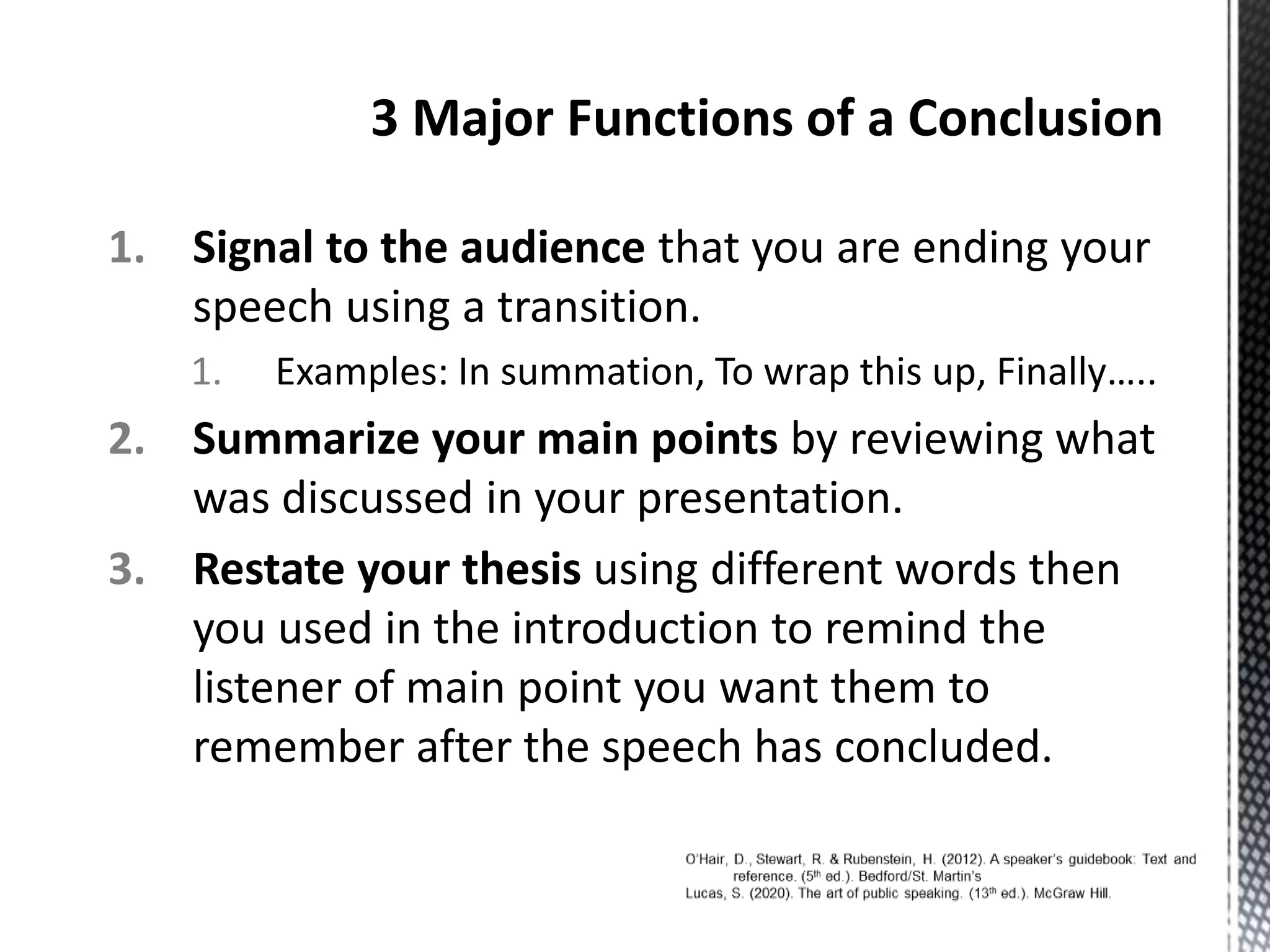Writing an Effective Introduction and Conclusion for your Presentation ...