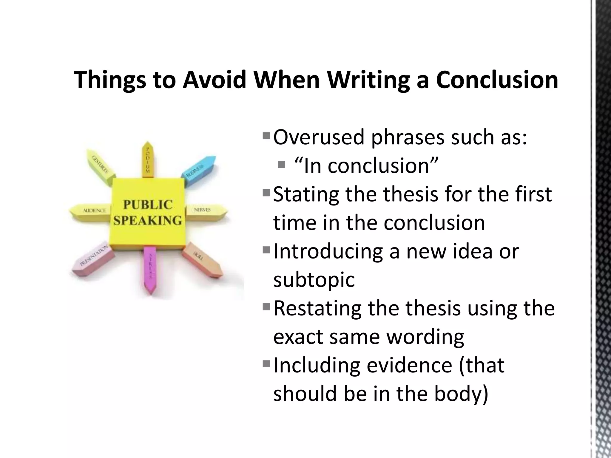 Writing an Effective Introduction and Conclusion for your Presentation ...