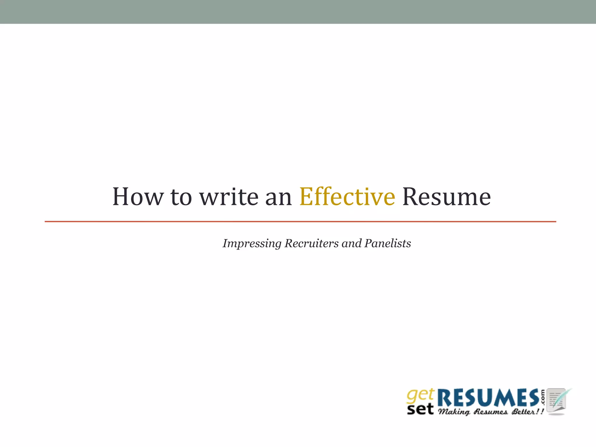 How to write a Cracker Resume/CV for your next Job Application! | PPT
