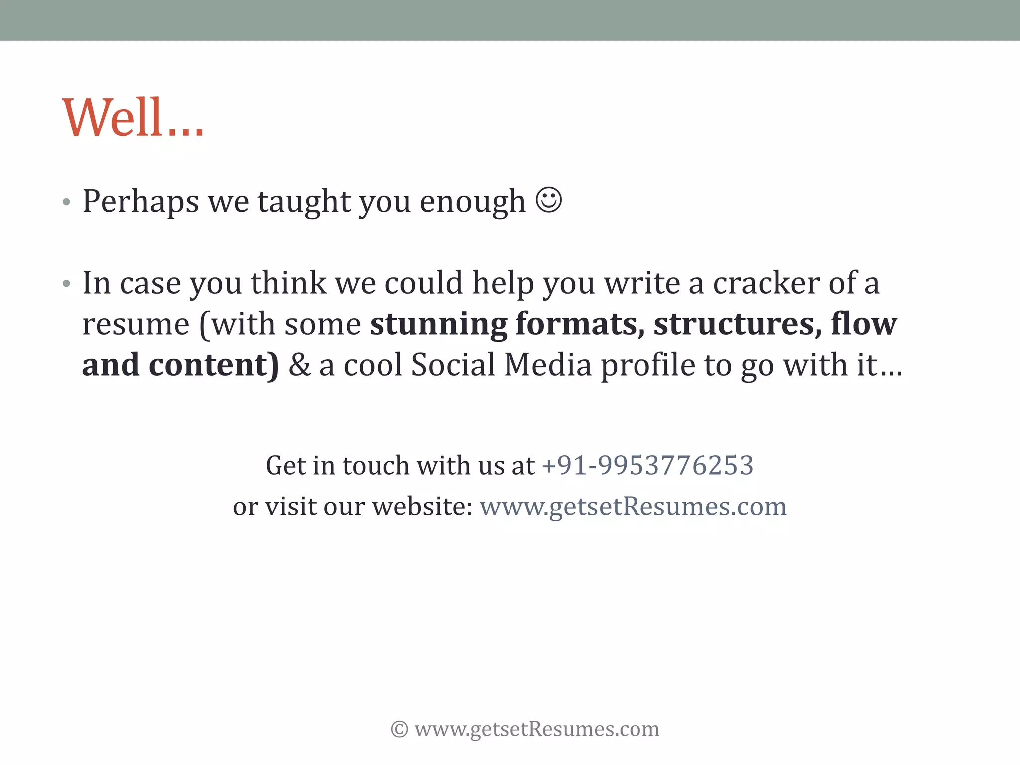 How to write a Cracker Resume/CV for your next Job Application! | PPT