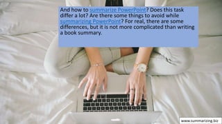 Writing an Effective Summary of a Book - Important Things to Remember | PPT