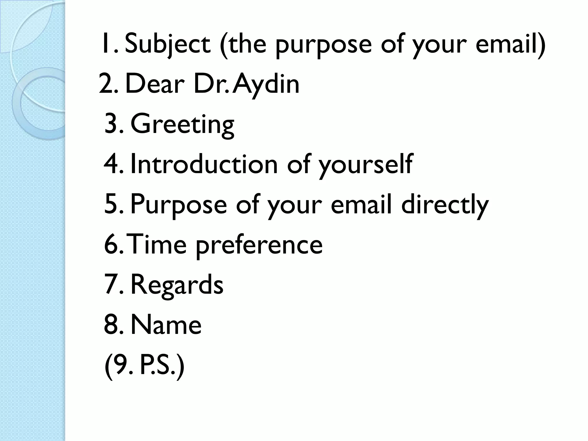 Writing an email | PPTX