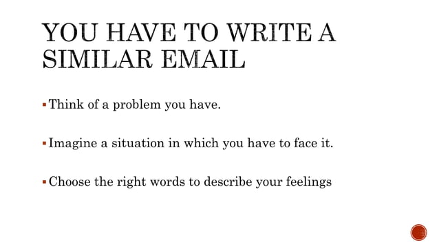 Writing an email to a friend | PPT