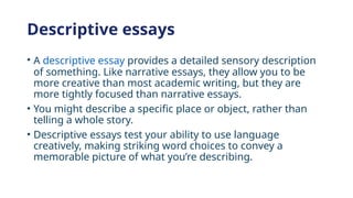 Writing an essay main components for postgraduates | PPTX