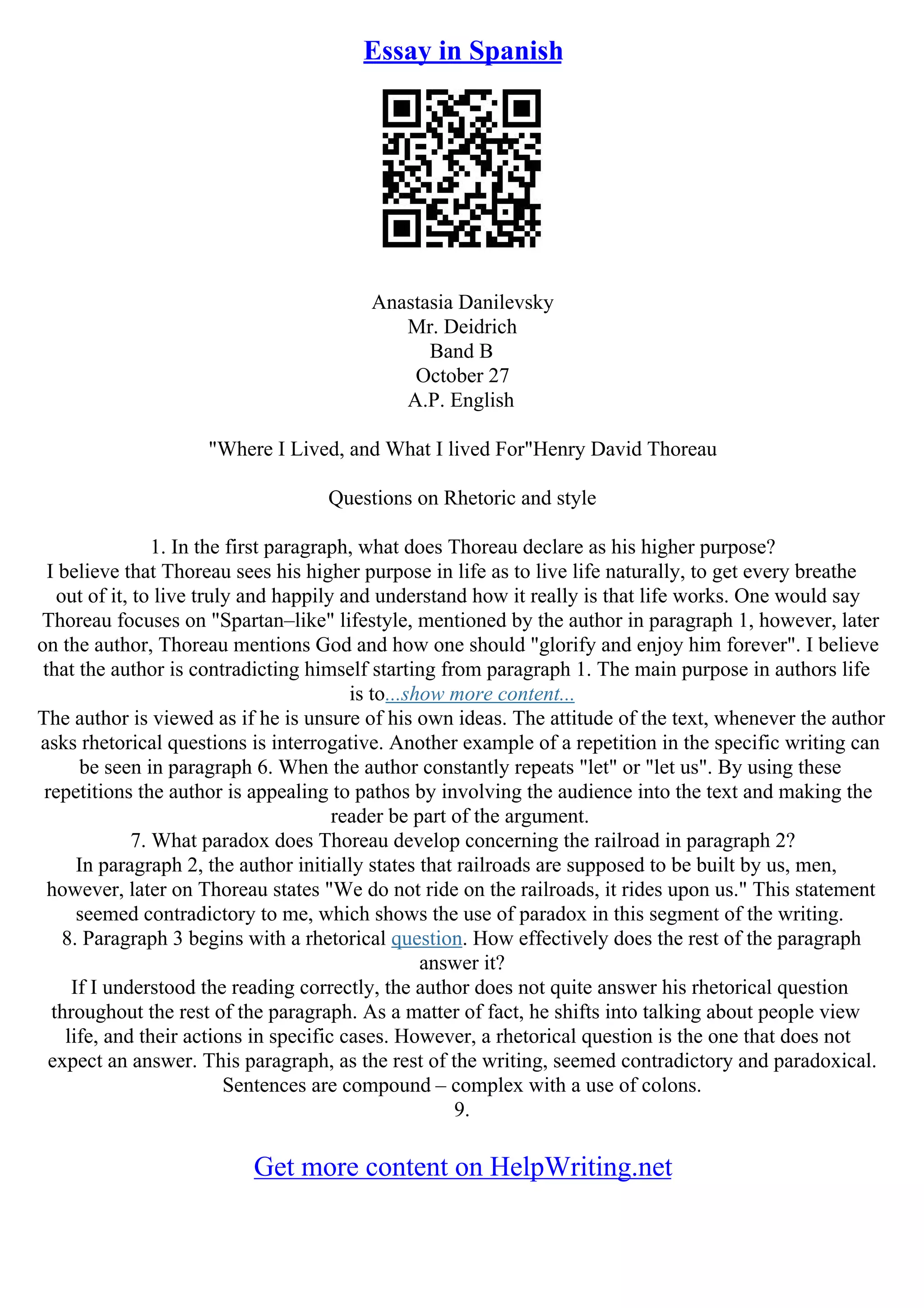 Writing An Essay In Spanish | PDF