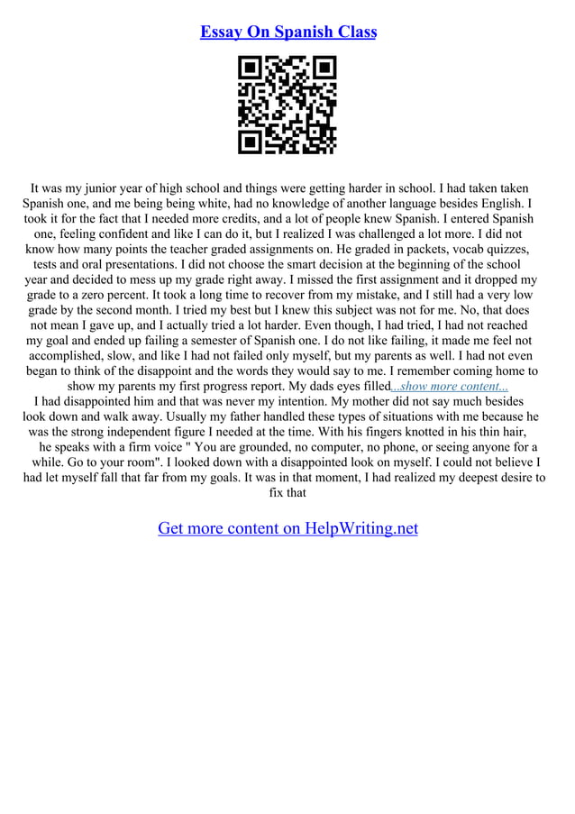Writing An Essay In Spanish | PDF | Cold and Flu | Diseases and Conditions