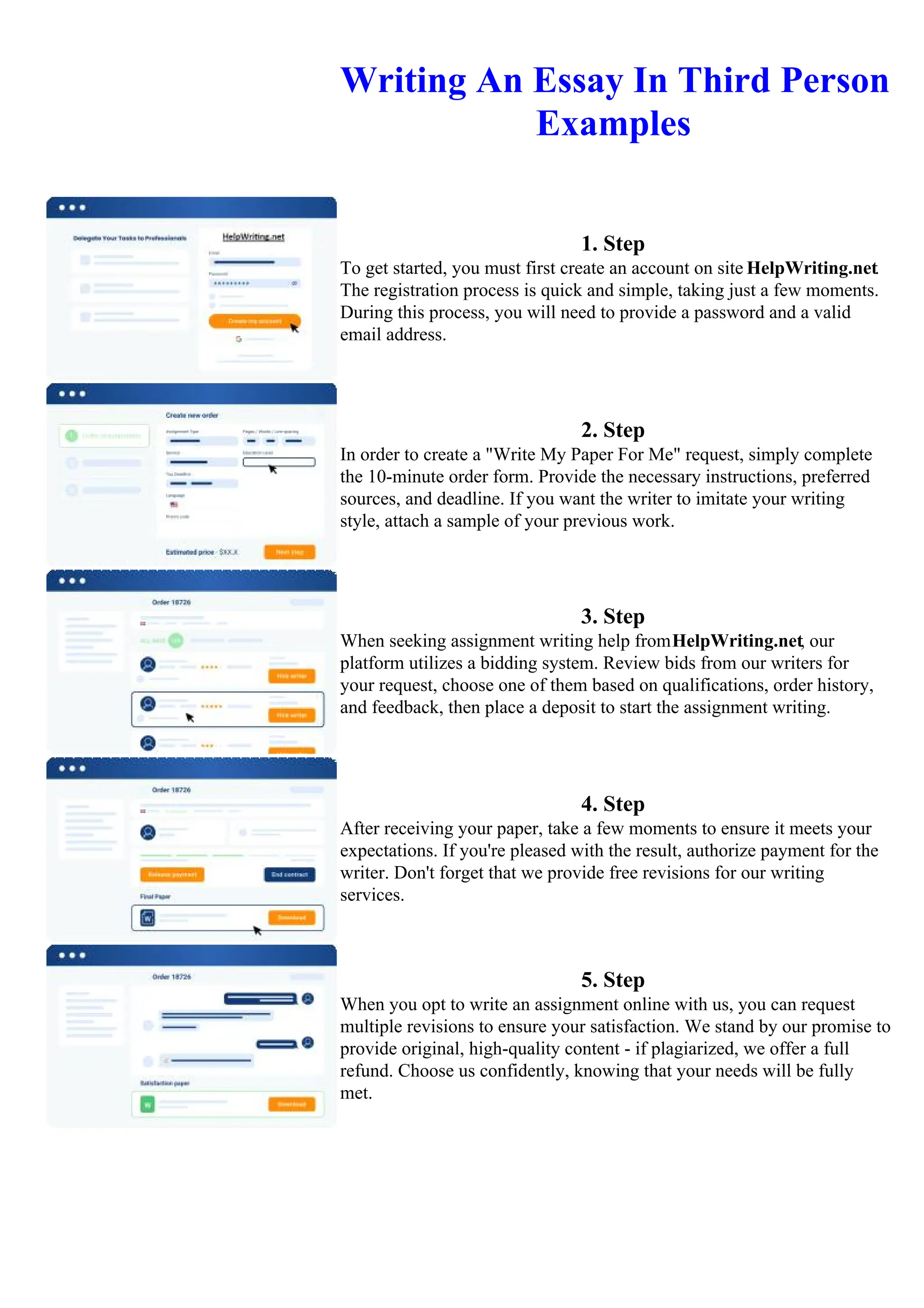 Writing An Essay In Third Person Examples | PDF