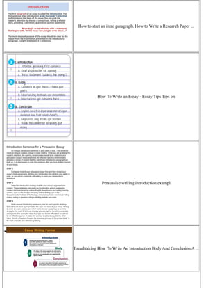 Writing An Essay Introduction | PDF