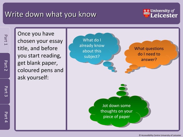 Writing an essay | PPT